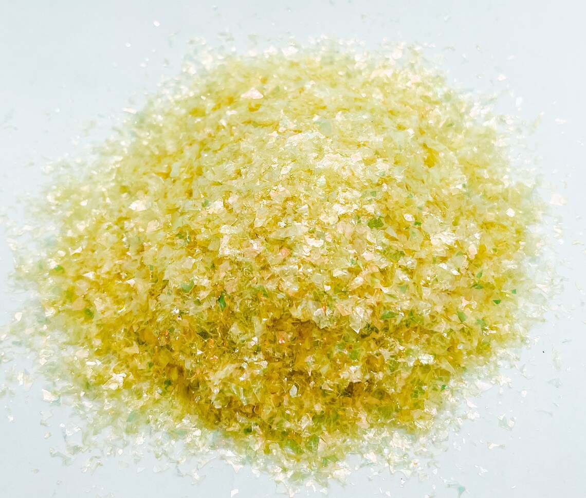 Shattered Yellow Light Flakes Flakies Iridescent Poly Glitter - Etsy