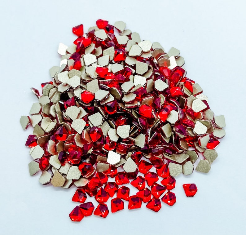 5MM Siam Red Diamond Shape Shaped Flatback Flat Back Rhinestone ...