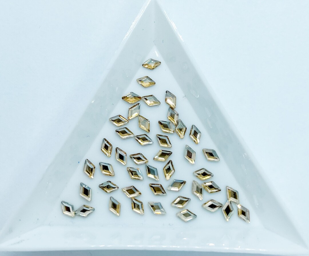 3x5mm Champagne Rhombus Diamond Shape Shaped Flatback Flat Back ...