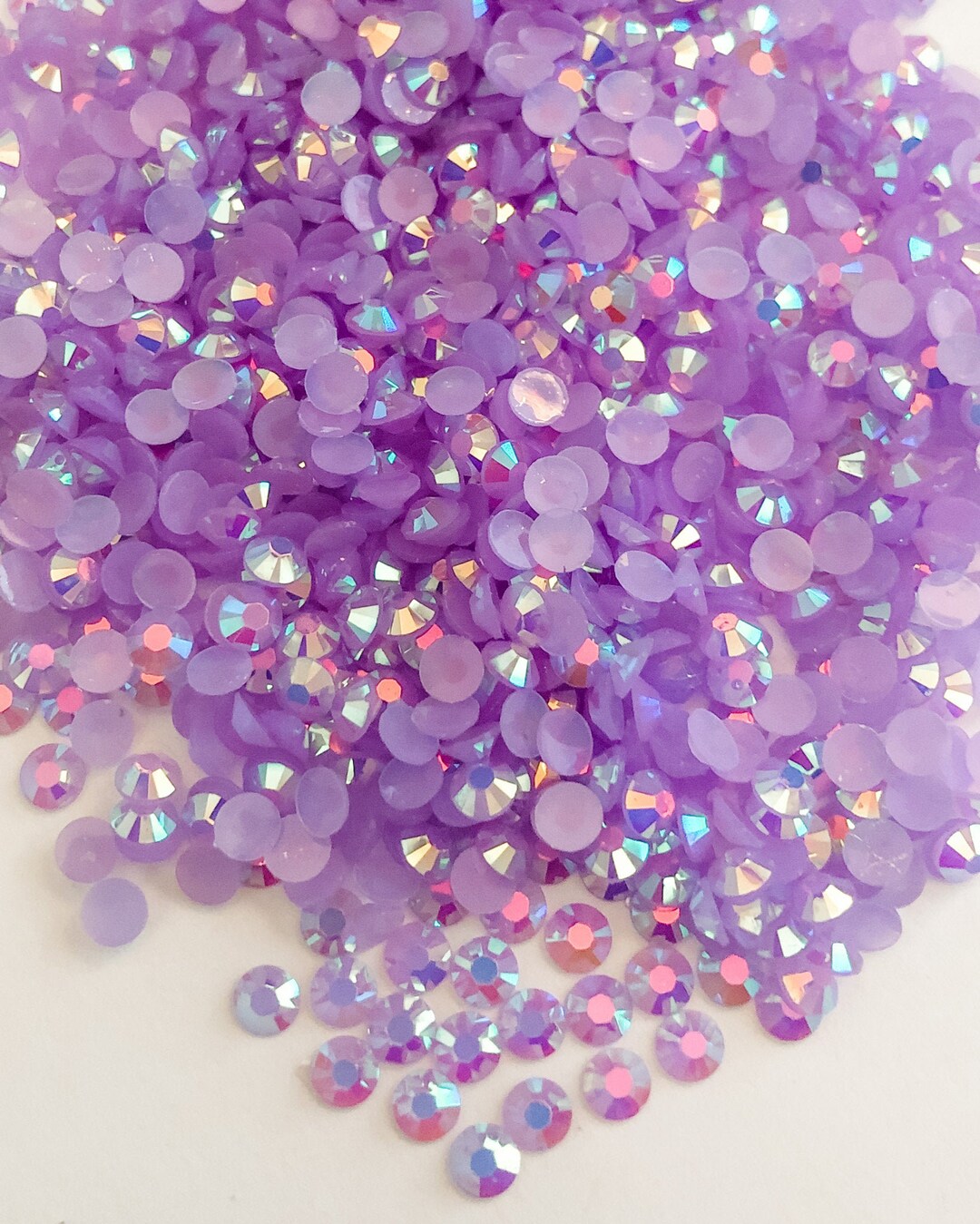Lavender Purple AB Resin Jelly Rhinestone Rhinestones Non Hotfix ...