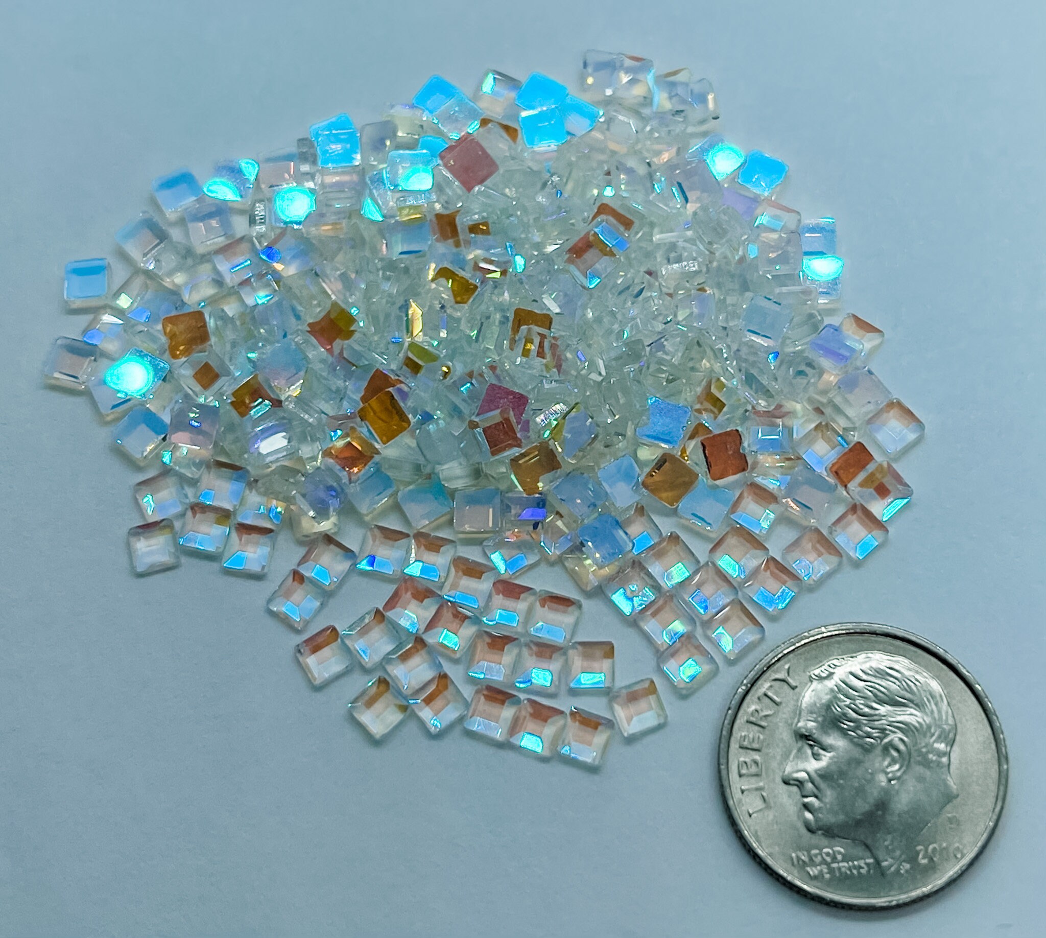 NEW Color Aurora Crystal AB Borealis 3MM Square Shape Shaped - Etsy