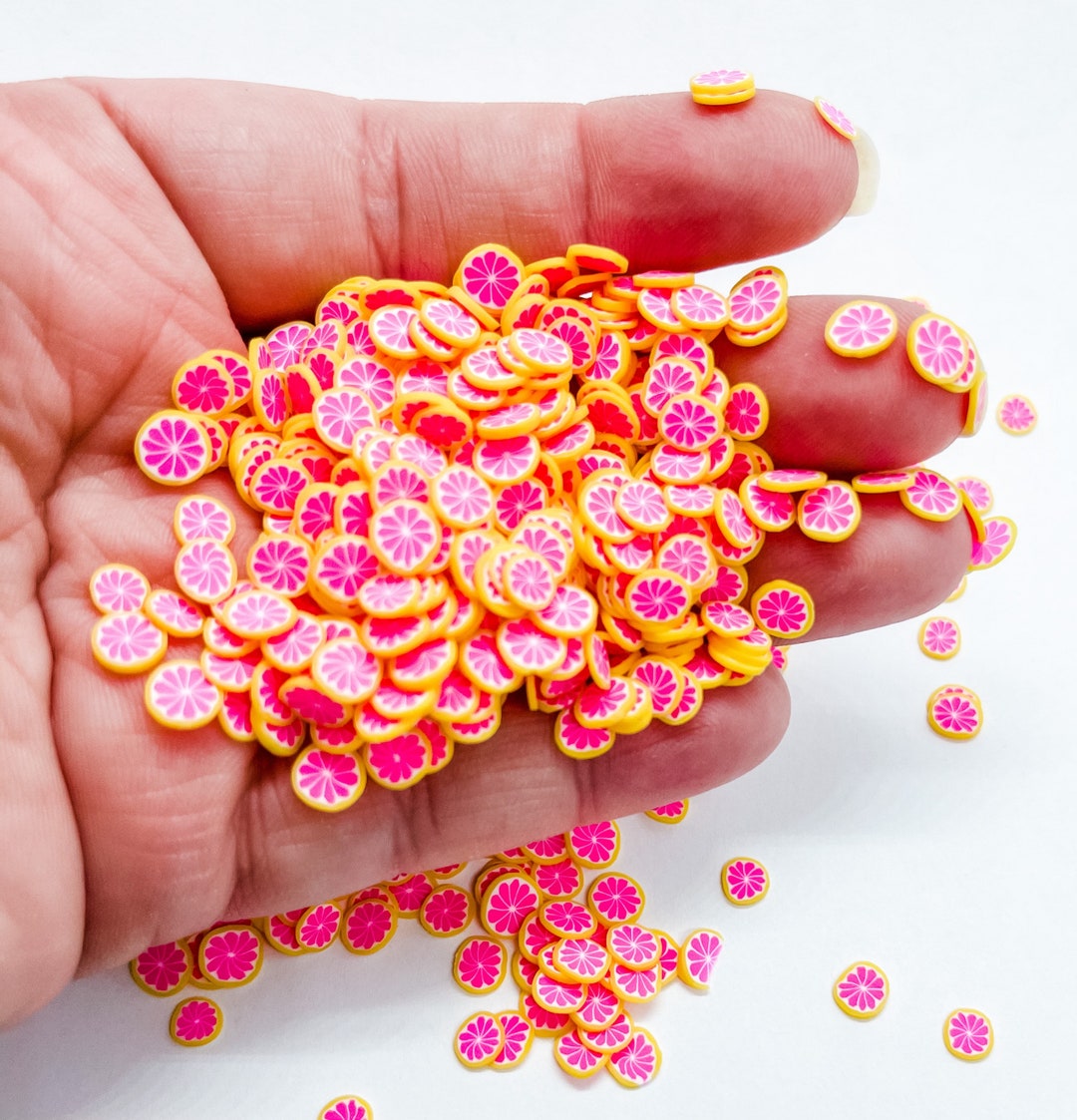 Pink Grapefruit Fruit Citrus Slime Polymer Clay Slice Slices - Etsy