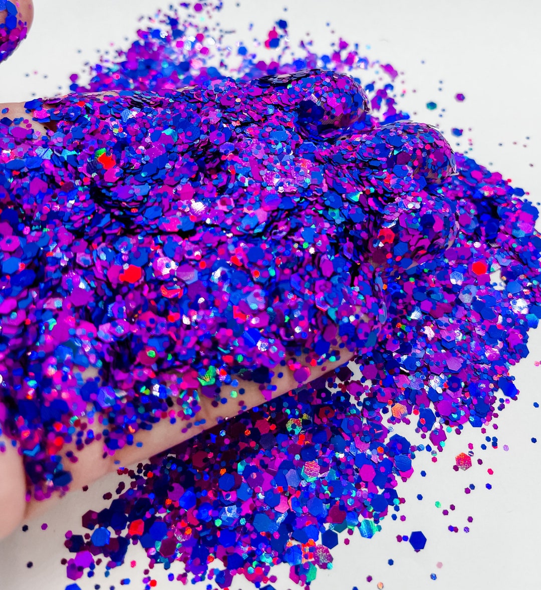 Vivacious Purple Blue Chunky Poly Glitter Mix for Glitter Epoxy ...