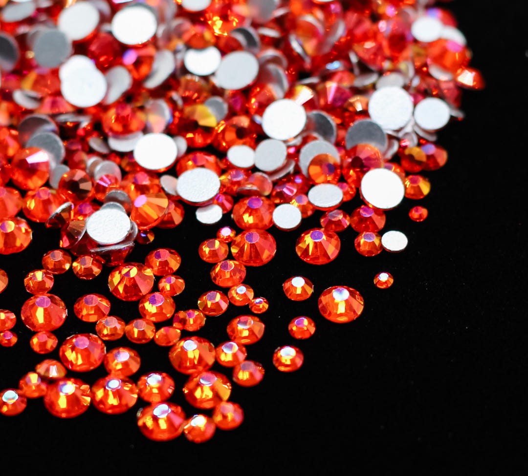 Rainbow Hyacinth Orange Flatback Rhinestone Flat Back 1440 Pc MIX Bag ...