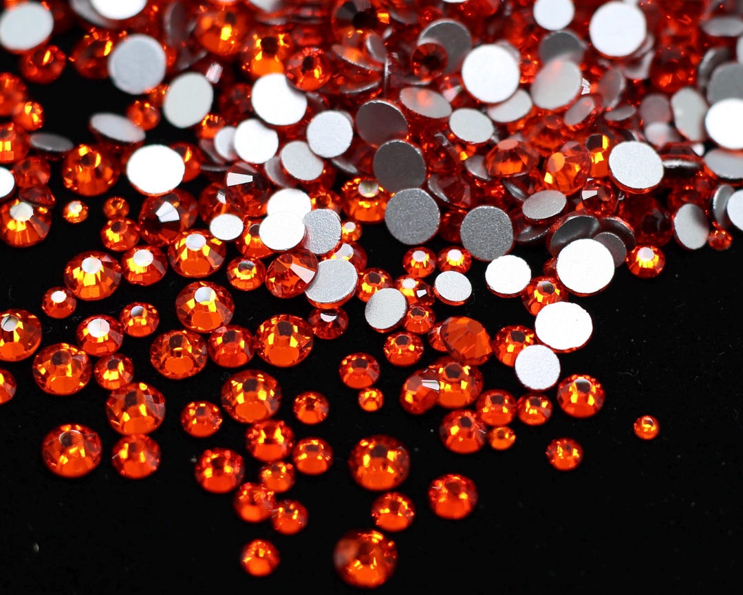 Hyacinth Flatback Rhinestone MIX Bag 1440 Pc Orange Flat Back Dance ...