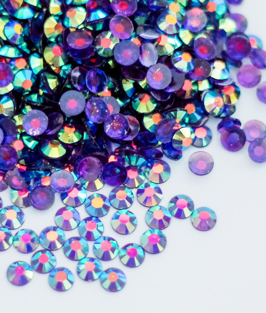 Translucent Dark Purple AB Jelly Rhinestone Resin Flatback Flat Back ...