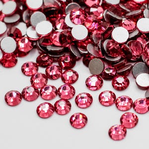 Rose Pink Flatback Rhinestone Flat Back Dance Costume DIY Rhinestones ...