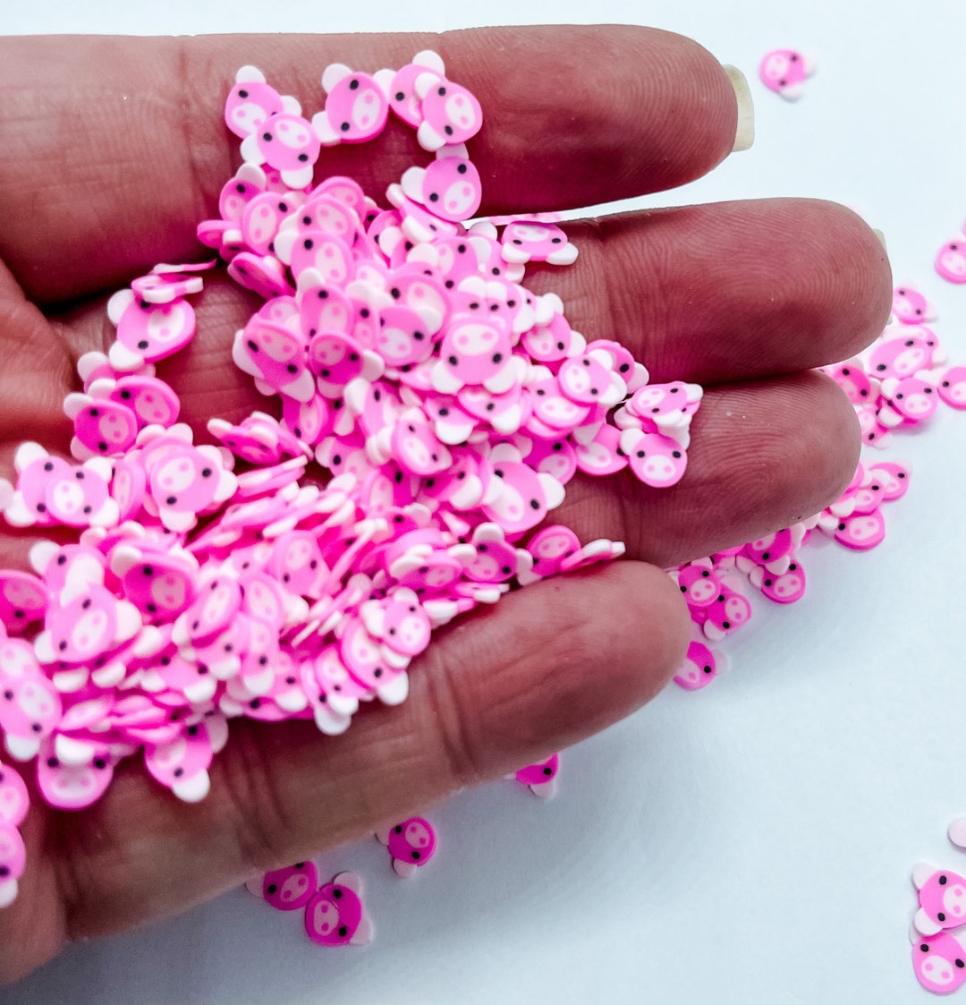 Pig Piggy Farm Animal Slime Polymer Clay Slice Slices Fake Bake Nail ...