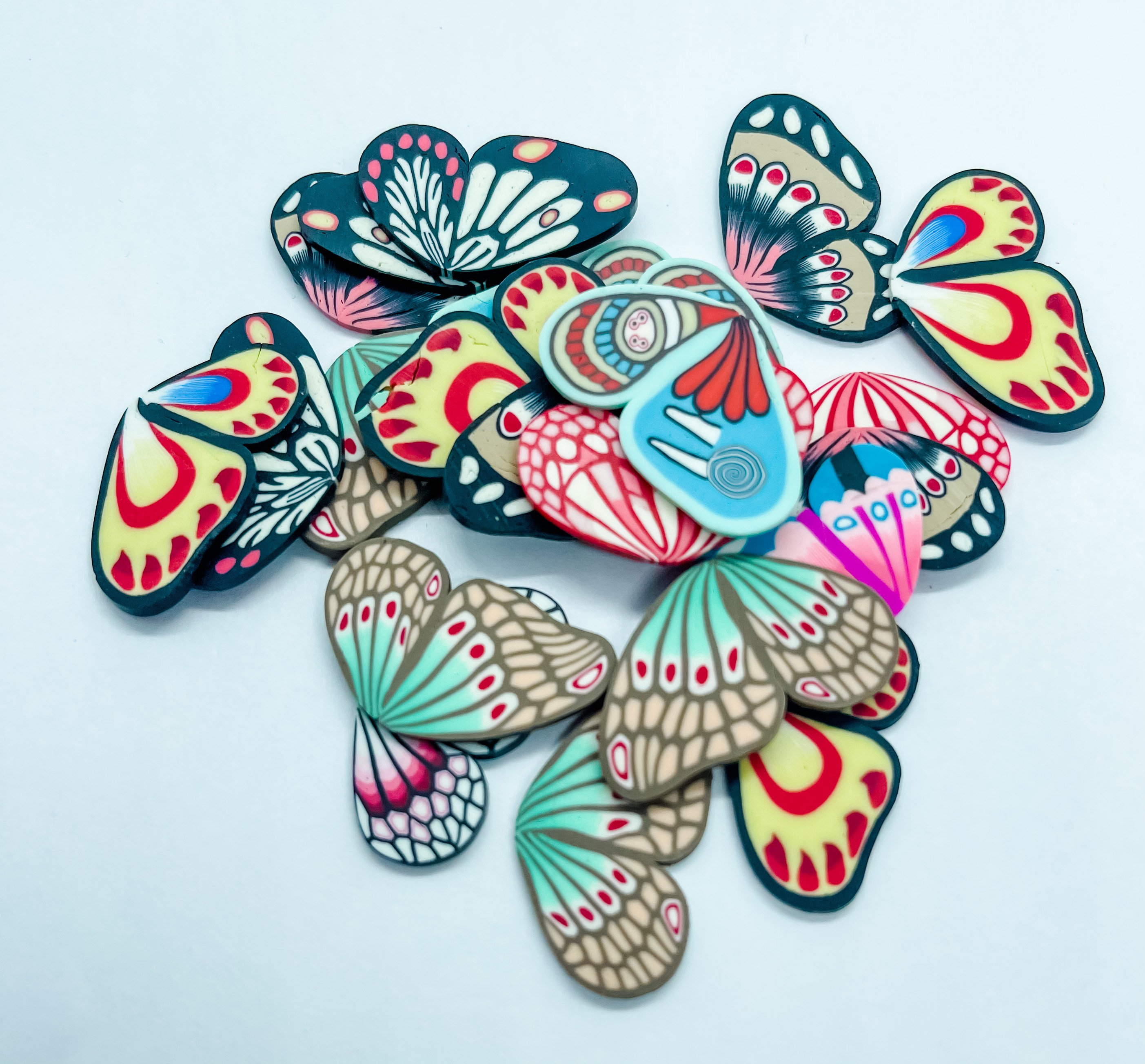 20 Pcs Butterfly Butterflies Half Wing Wings Slime Polymer - Etsy