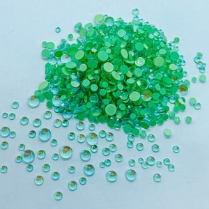 Green MIXED Sizes Mermaid Tears Dome Water Drop Drip Bubble Shaped ...