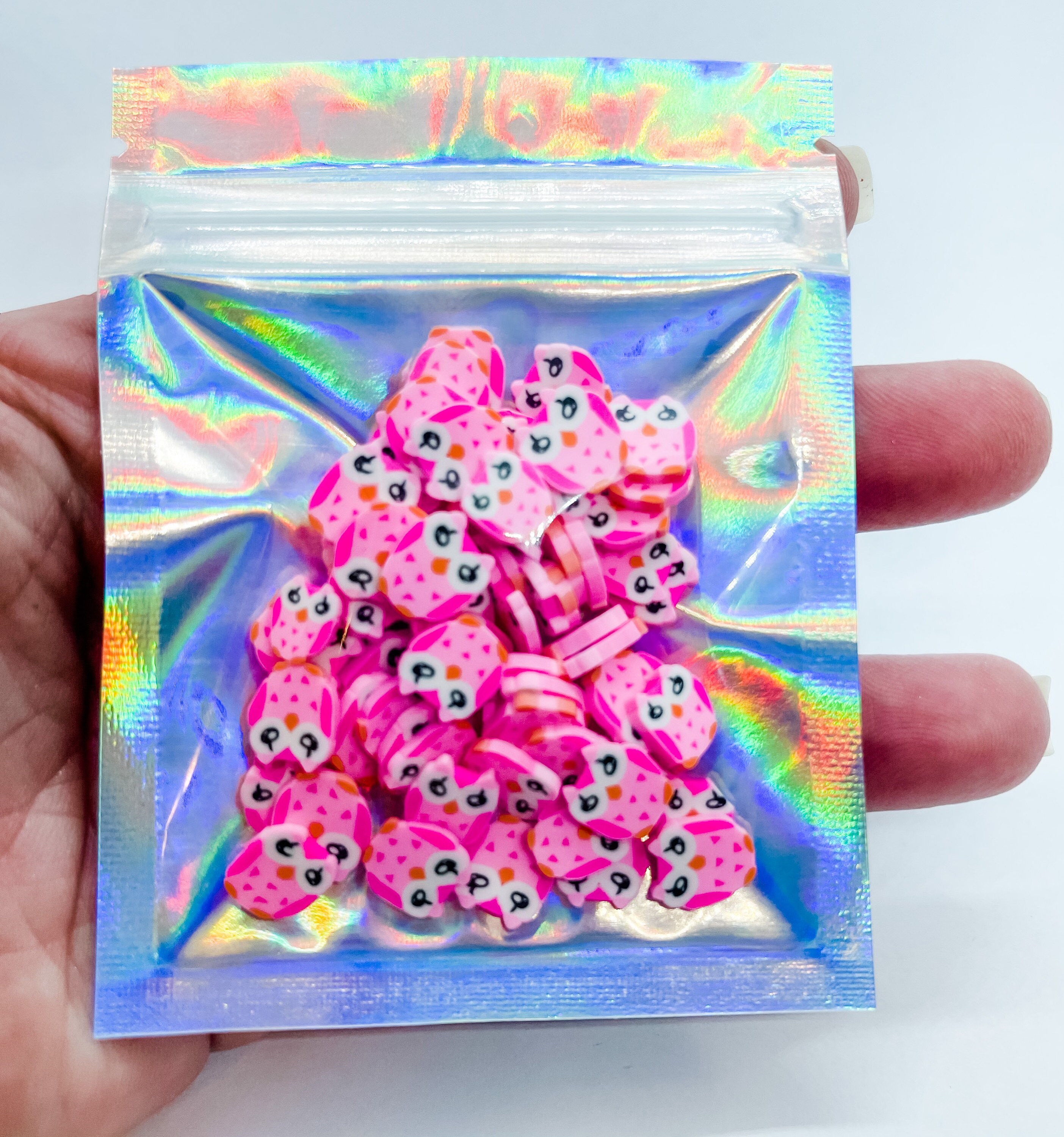 Large Pink Owl Hoot 10mm Slime Polymer Clay Slice Slices Fake - Etsy