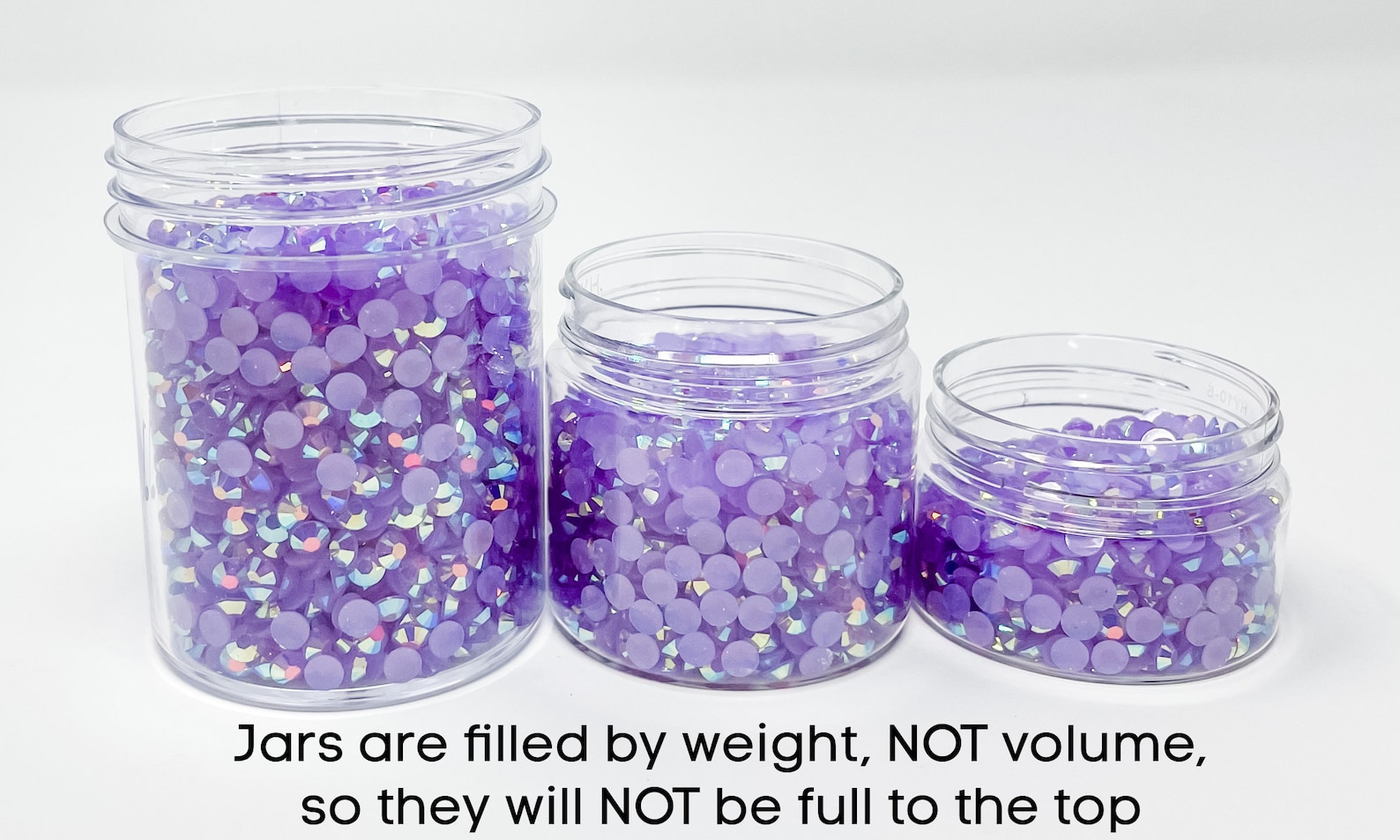 5MM SS20 Cup Jelly Resin Rhinestone JAR 1oz 2oz 4oz Rhinestones You ...