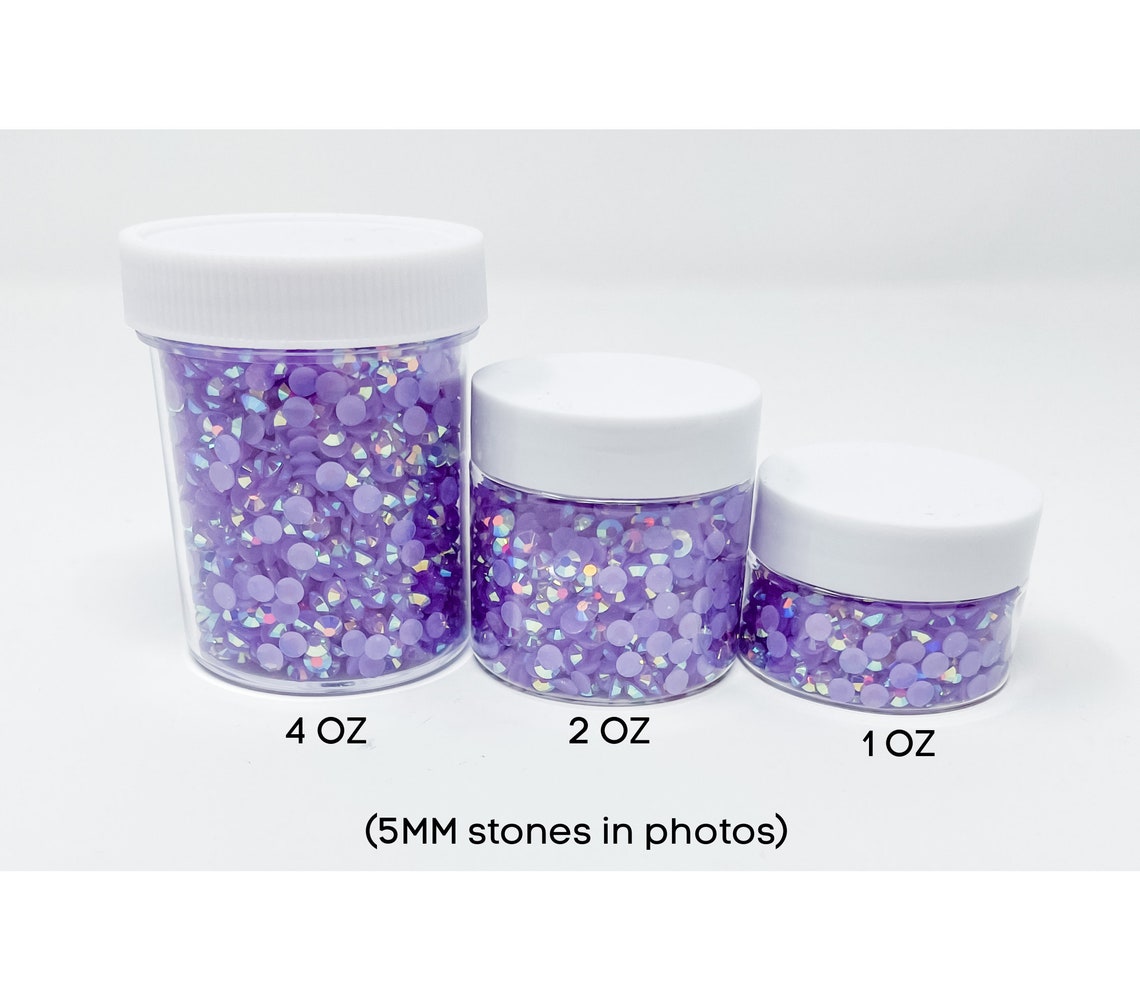 5MM SS20 Cup Jelly Resin Rhinestone JAR 1oz 2oz 4oz - Etsy