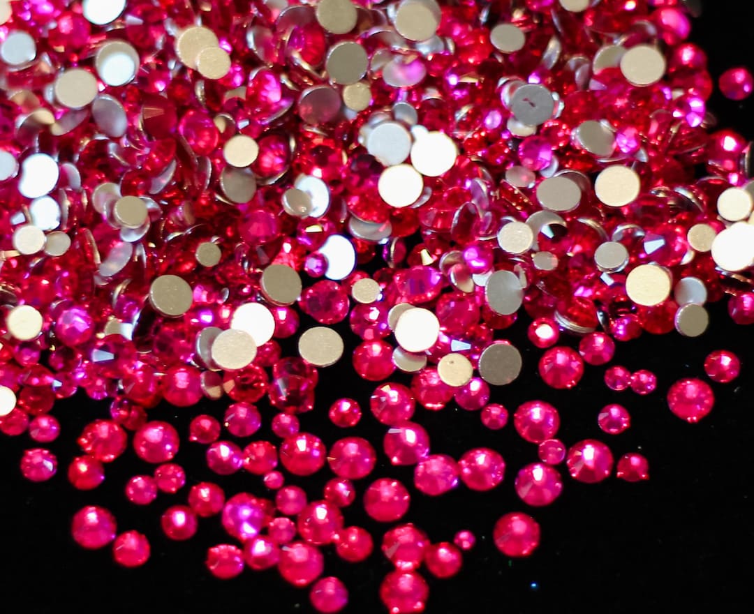 Hot Pink Flatback Rhinestone Flat Back 1440 Pc MIX Bag Dance Costume ...