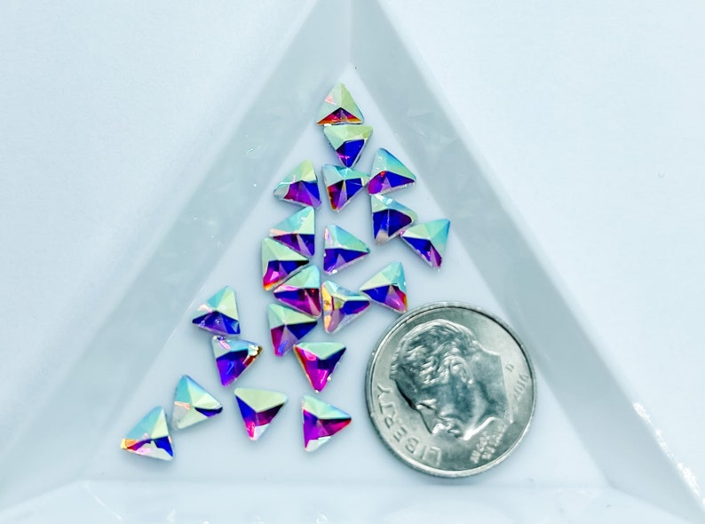 HOTFIX Crystal AB Aurora Borealis 5MM Triangle Shape Shaped - Etsy