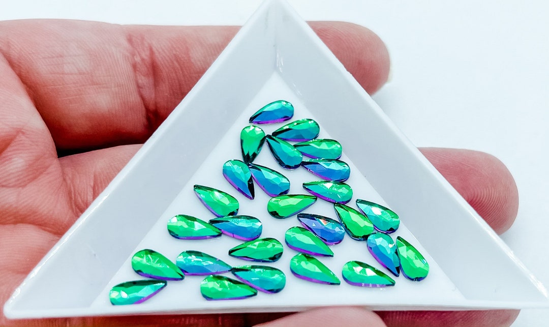 4x8mm Teardrop Tear Drop Green Flame Color Changing Shape - Etsy