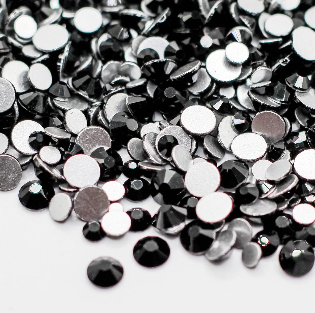 Jet Black Flatback Rhinestone MIX Bag 1440 Pc Flat Back Dance Costume ...