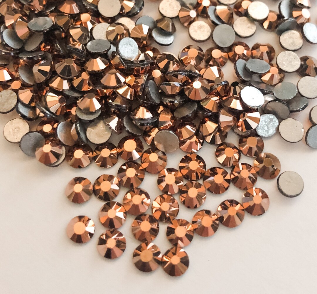 Rose Gold Flatback Flat Back Rhinestone Rhinestones 1440 Pcs SS3 SS6 ...