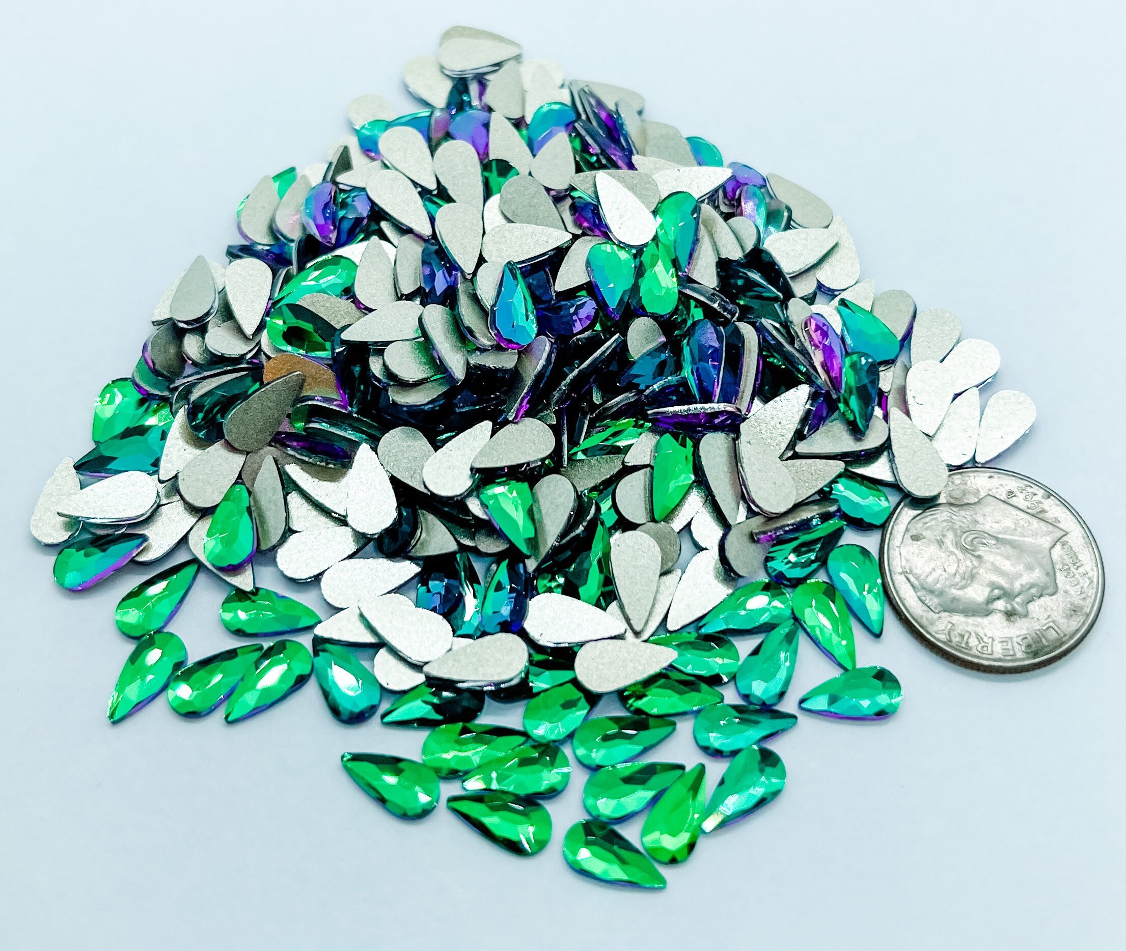 4x8MM TearDrop Tear Drop Green Flame Color Changing Shape | Etsy