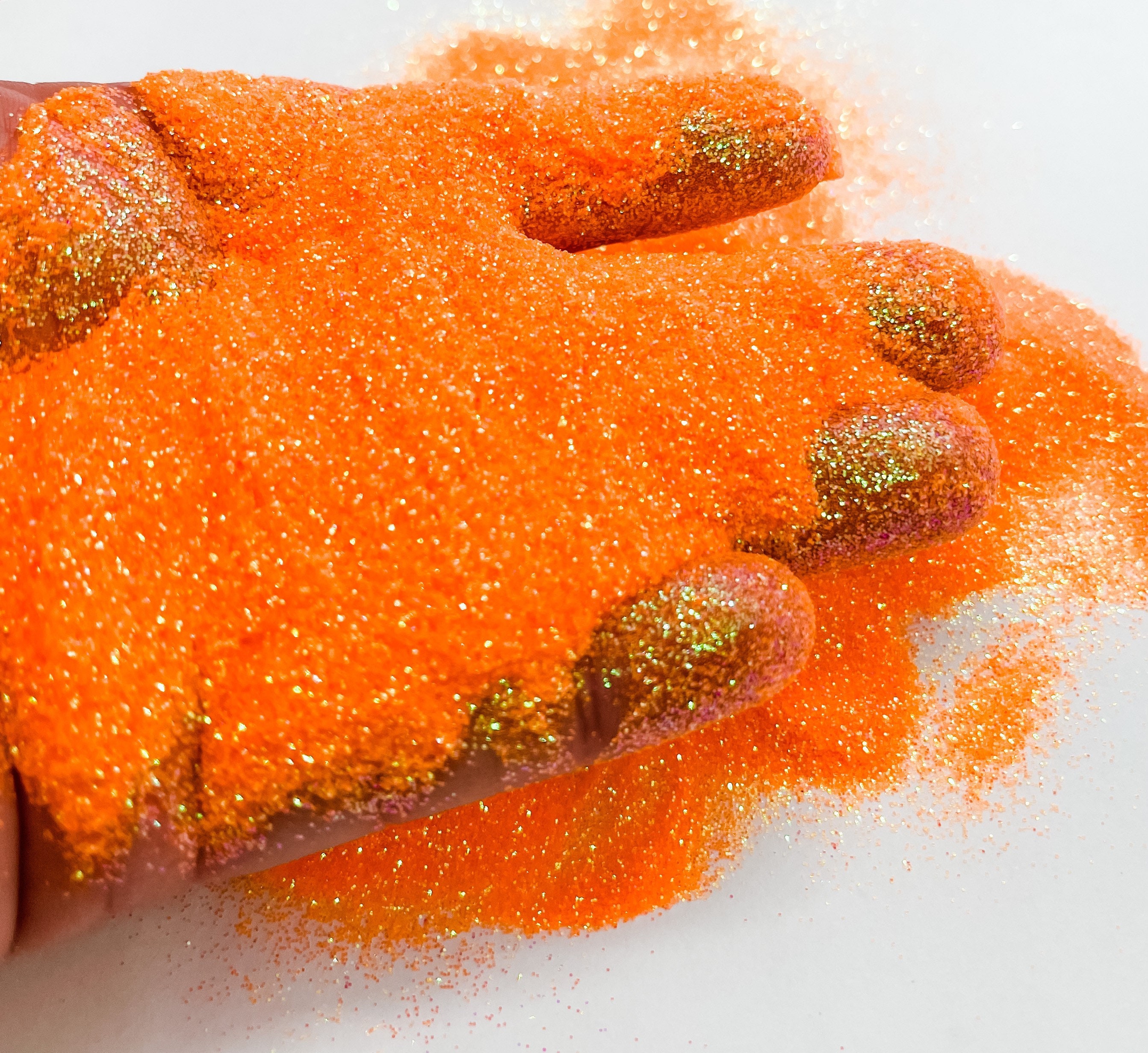 Neon Rave Orange Iridescent Extra Fine Poly Glitter Mix for - Etsy