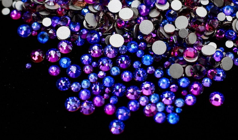 Purple Magic Flatback Rhinestone Flat Back 1440 Pc MIX Bag Dance ...