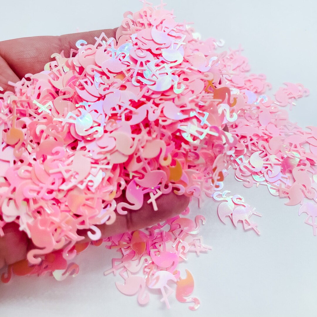 Flamingo Light Pink Iridescent Fun Party Confetti Chunky Poly Glitter ...