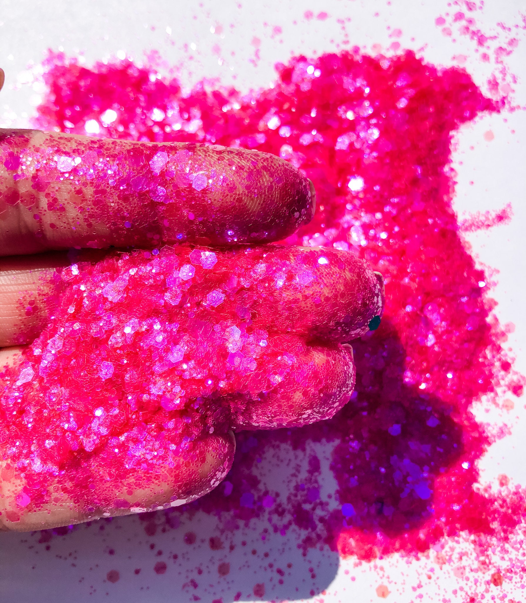 Hot Pink Hussy Chunky Poly Glitter Mix for Glitter Epoxy - Etsy