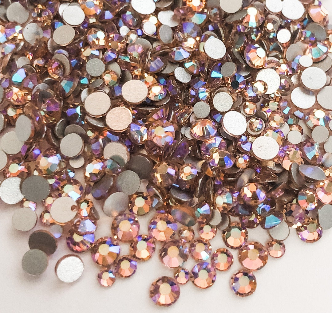 1440 Pc MIXED Size Champagne AB Light Peach Pink Flatback Flat Back ...