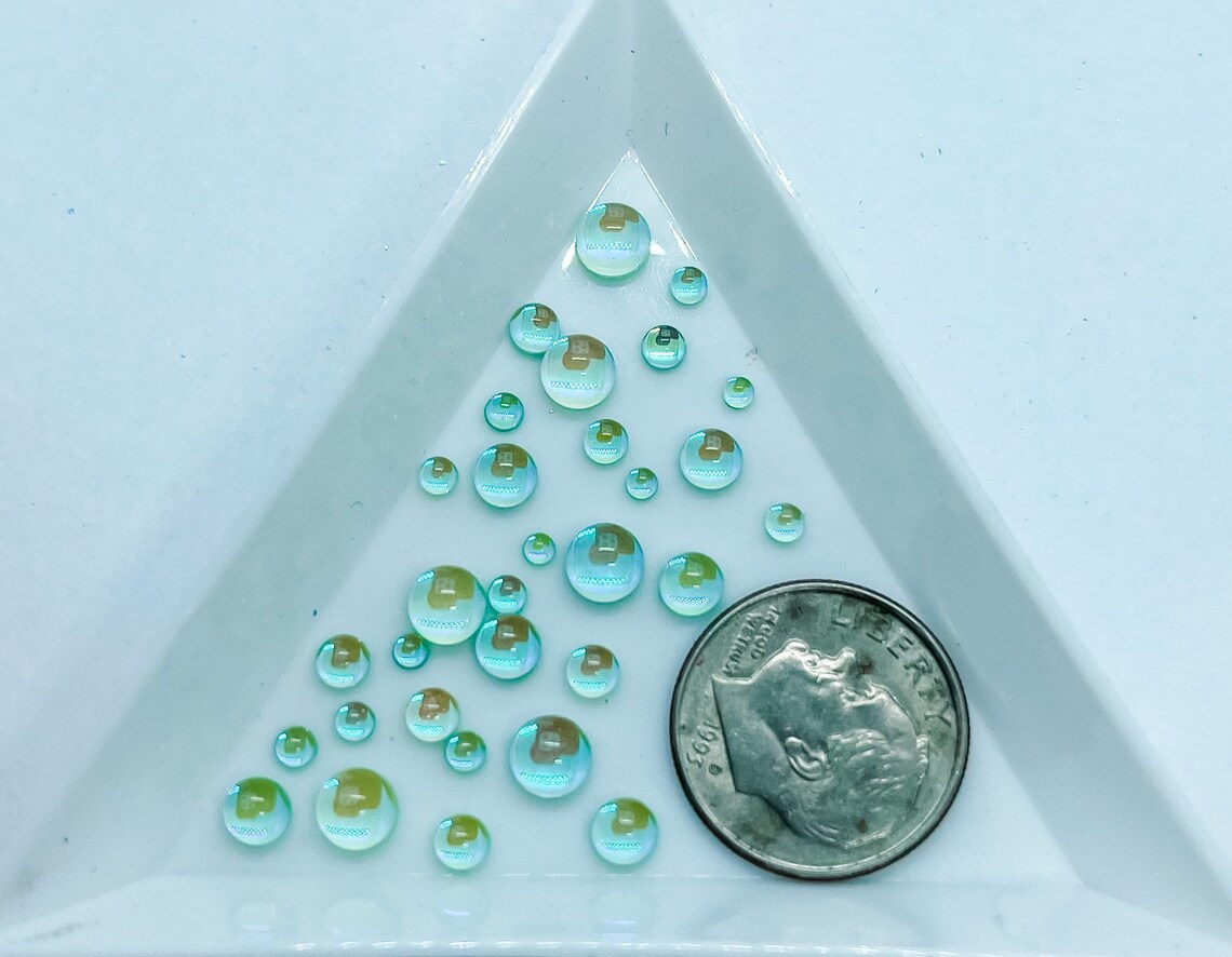 Green MIXED Sizes Mermaid Tears Dome Water Drop Drip Bubble Shaped ...