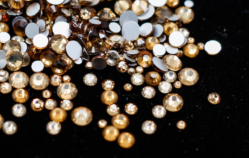 Lt Colorado Topaz Flatback Rhinestone MIX Bag 1440 Pc Flat Back Dance ...