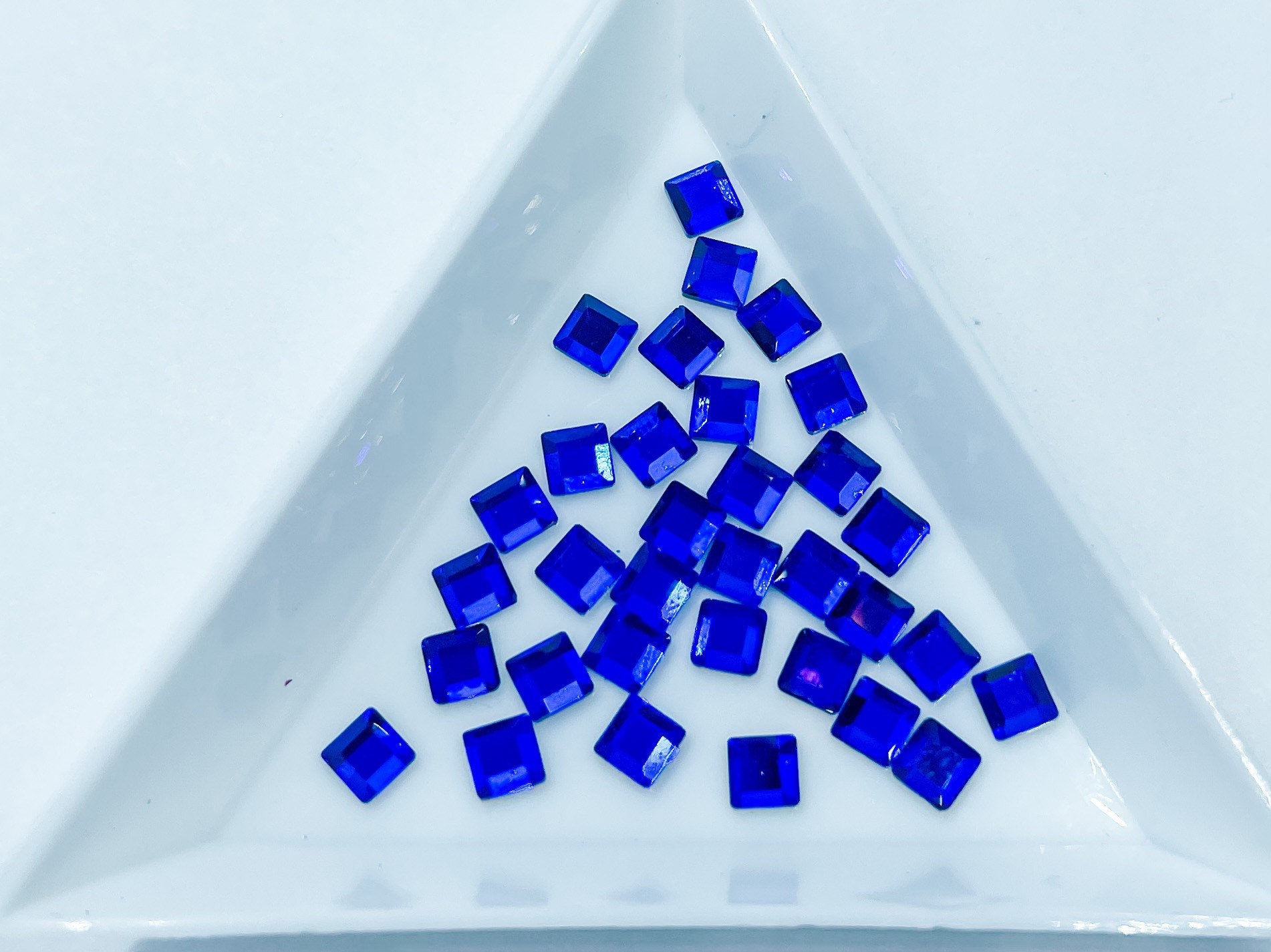 4MM Cobalt Blue Square Shape Shaped Flatback Flat Back | Etsy