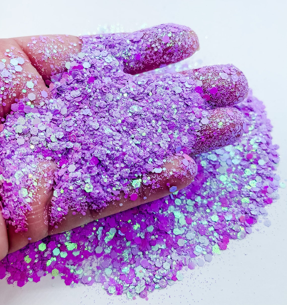Lovely Lilac Iridescent Lavender Purple Chunky Poly Glitter - Etsy