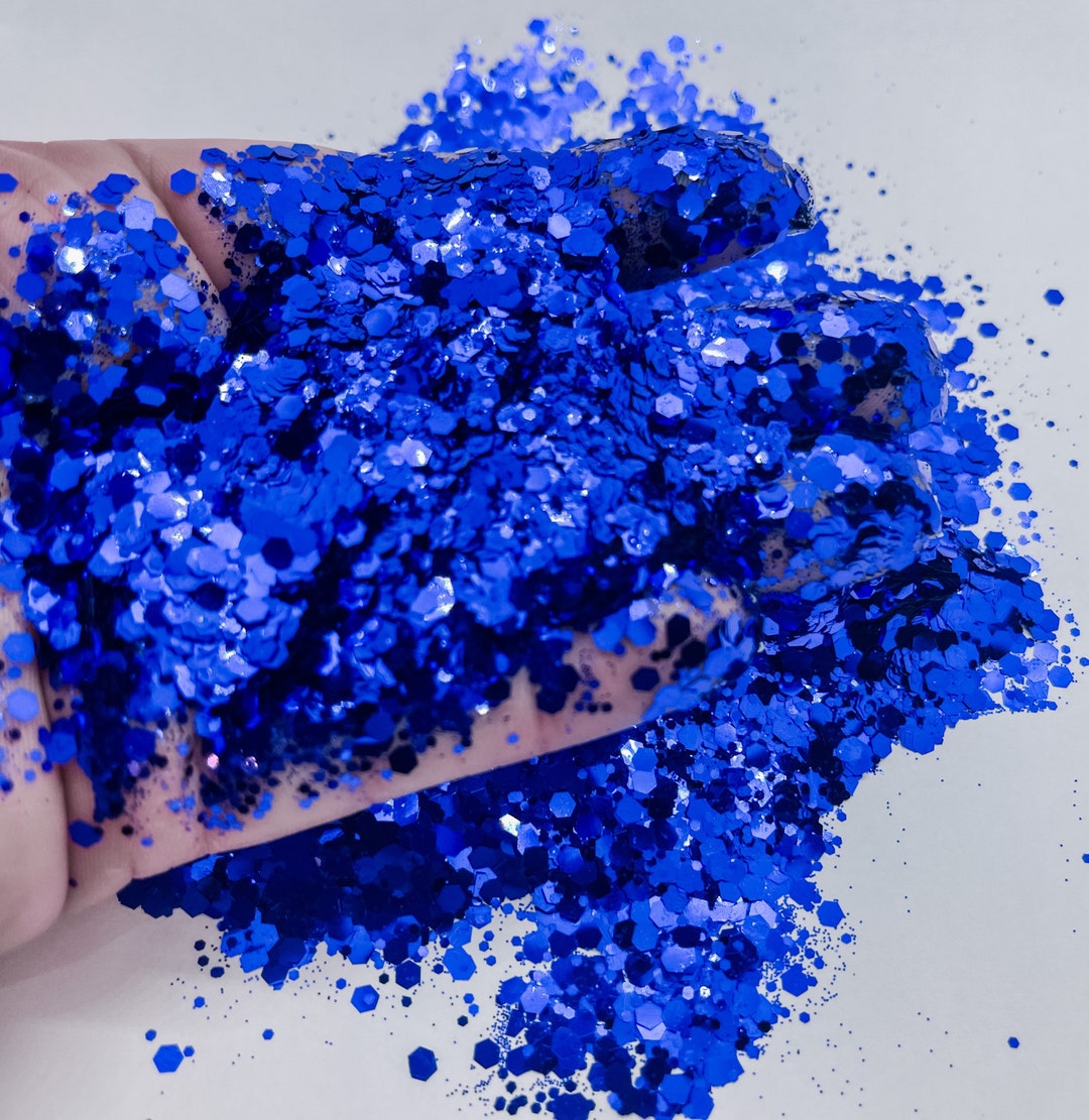 Waterfall Royal Blue Chunky Poly Glitter Mix for Glitter Epoxy Tumblers ...