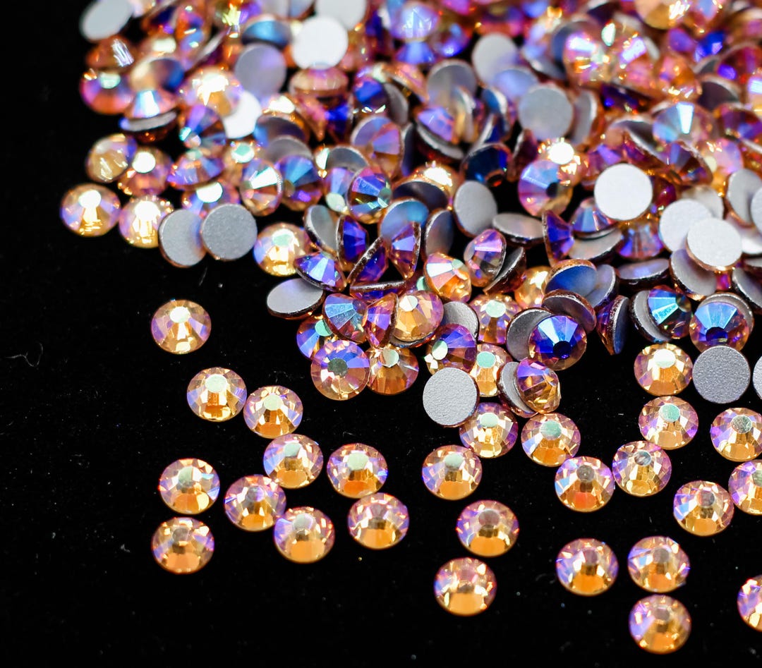 Champagne AB Flatback Rhinestone Dance Costume DIY Aurora Borealis Flat ...