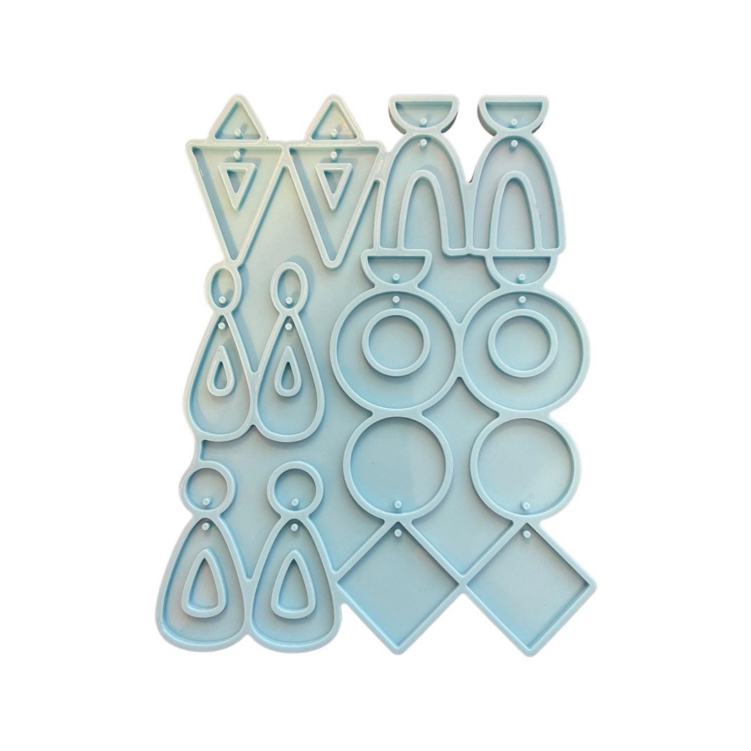 Teardrop Triangle Rainbow Circle Set of Six Different Earring Earrings ...