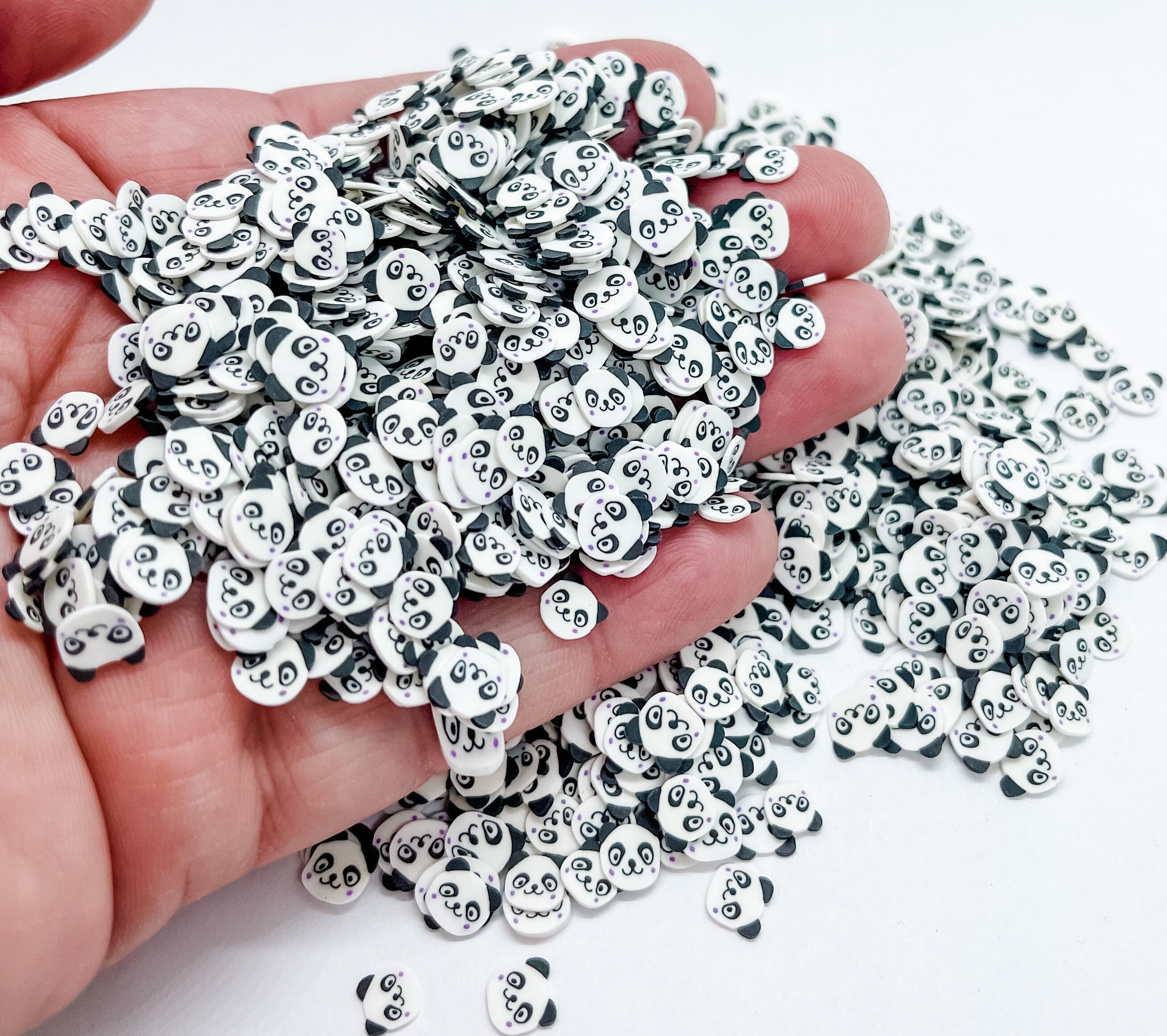 Panda Pandas Face Jungle Animal Animals Sprinkle Slime Polymer - Etsy