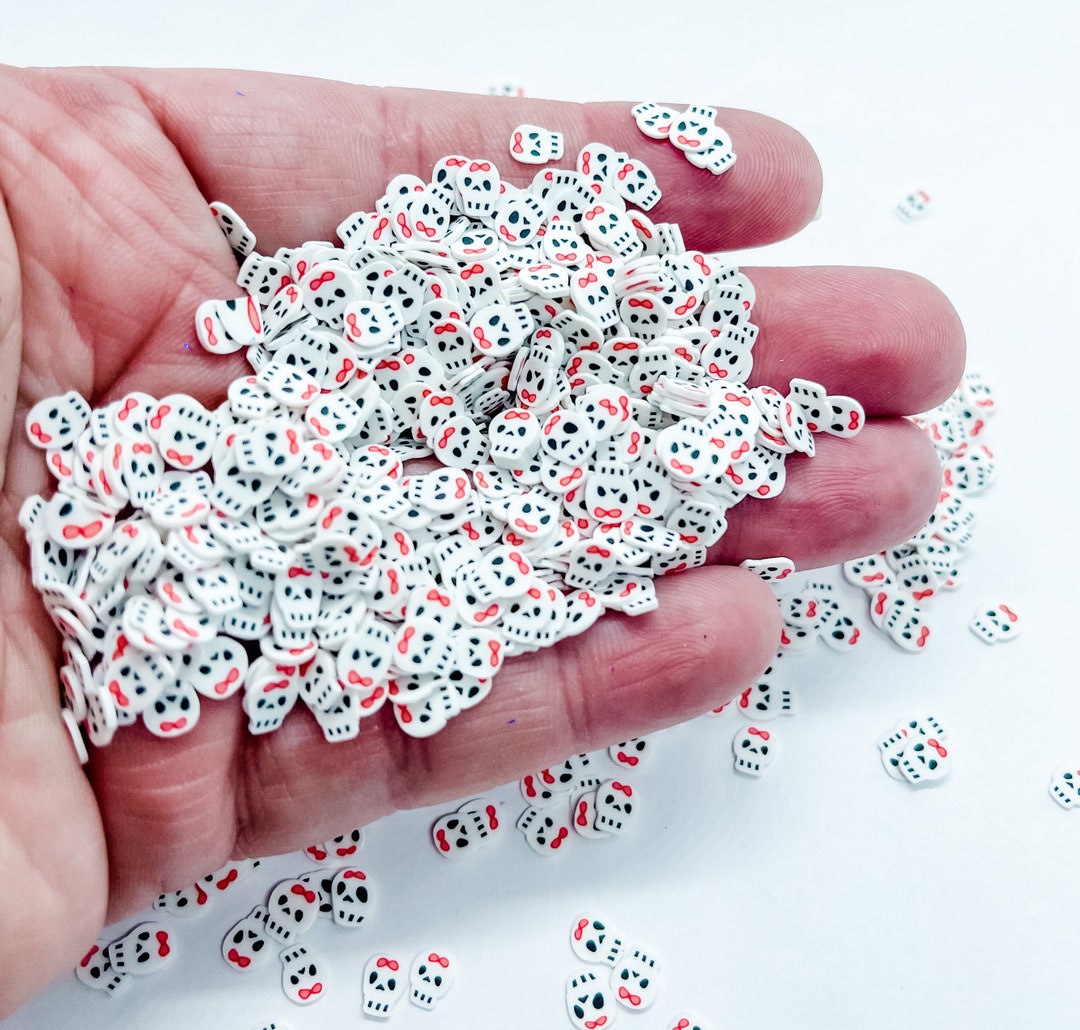 Skull Skulls Bow Bows Halloween Cute Slime Polymer Clay Slice Slices ...