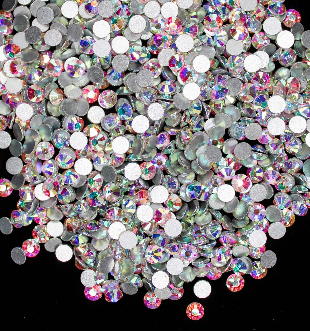 Crystal AB Flatback Rhinestone Dance Costume DIY Aurora Borealis Flat ...