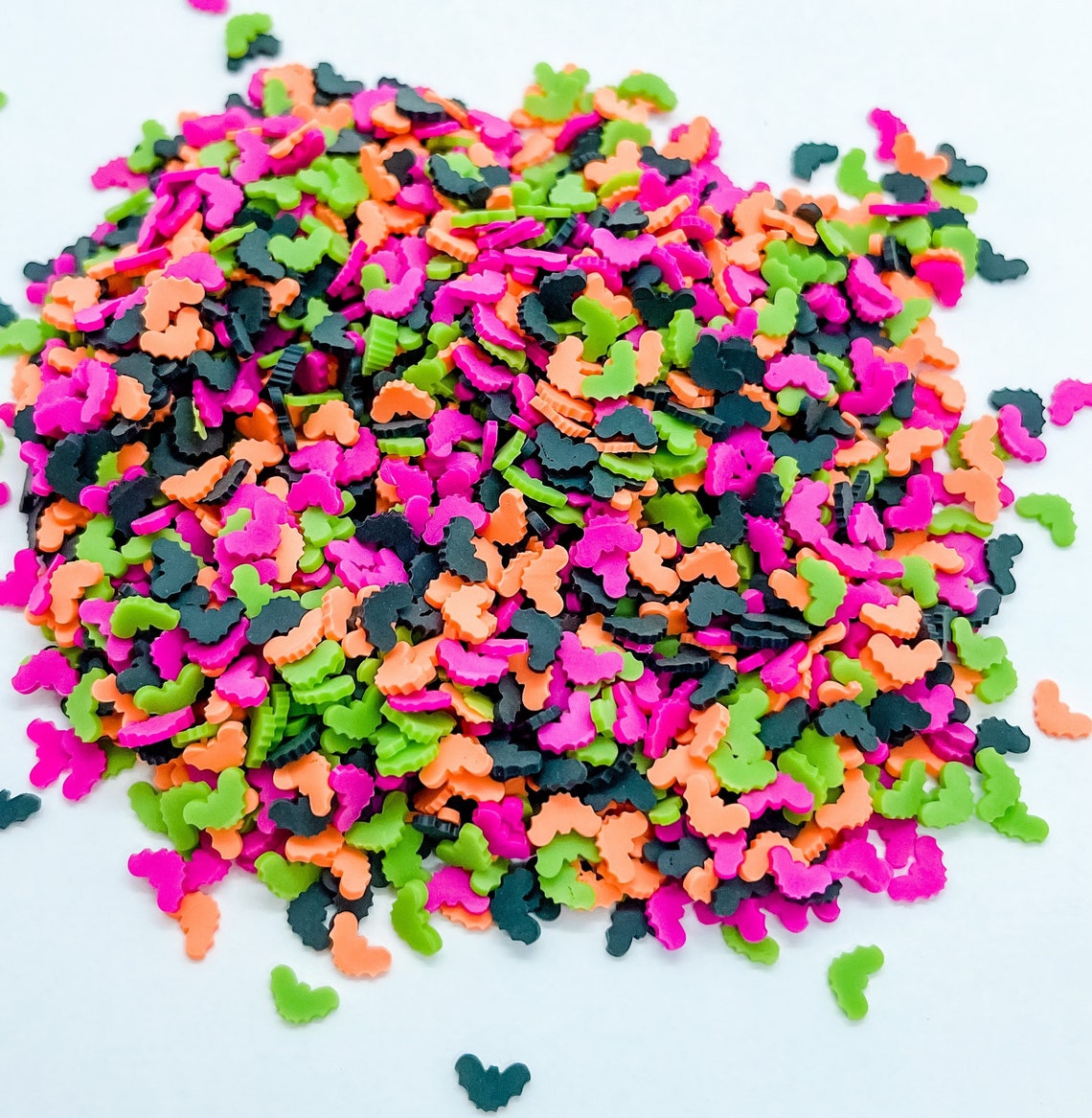 Mixed Bat Bats Halloween Black Green Slime Polymer Clay Slice | Etsy