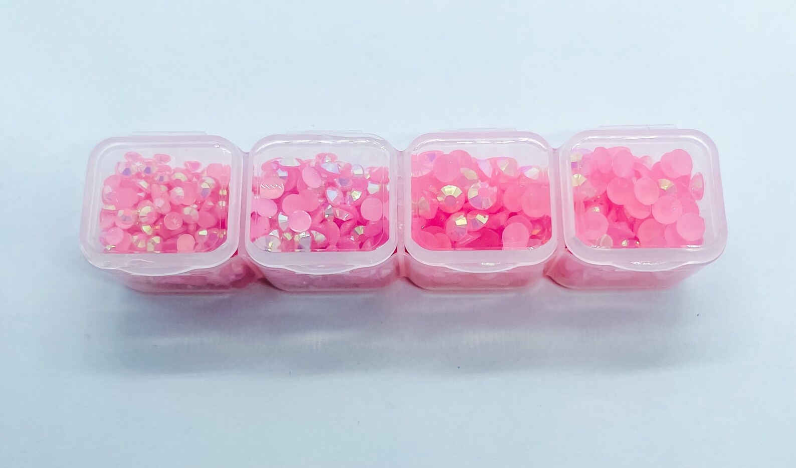 Boxed 4 Compartment Rose AB Jelly Resin Rhinestone Rhinestones - Etsy