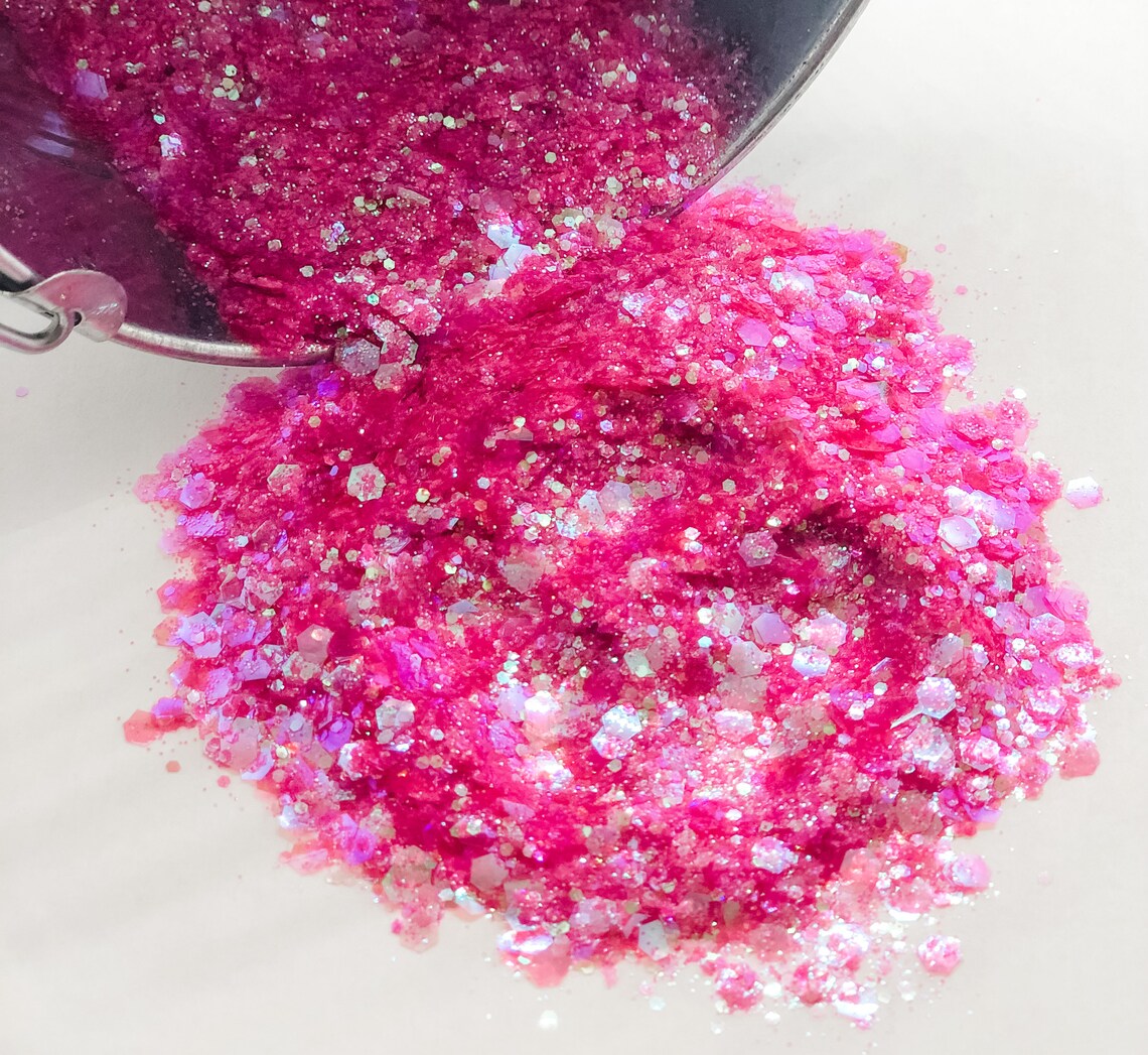 Punchy Pink Chunky Poly Glitter Mix for Glitter Epoxy Tumblers Ships ...