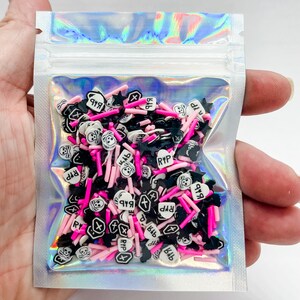 Pink Coffin Mix Halloween Cute Slime Polymer Clay Slice Slices Fake ...