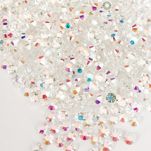 Jet Black Flatback Flat Back Rhinestone Rhinestones SS3 SS6 - Etsy