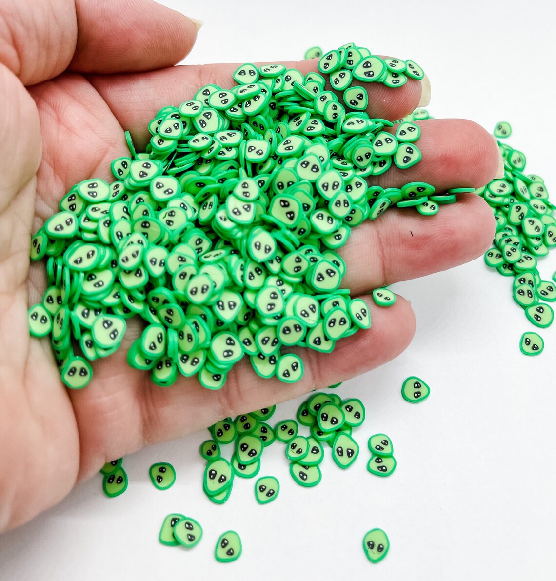 Space Alien Aliens UFO Halloween Slime Polymer Clay Slice - Etsy