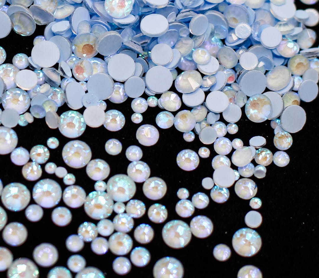 Luminous Blue Flatback Rhinestone Mix Bag Glow in Dark 1440 Pc Flat ...