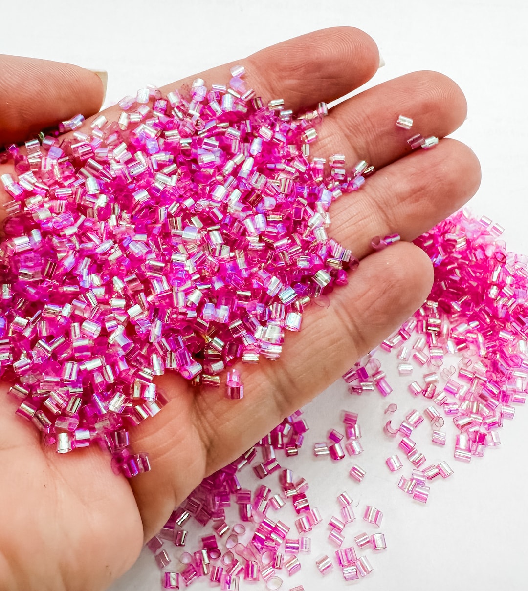 20 Grams DK Pink Crispy Crunchy Bingsu Bead Beads for Making Slime Fake ...