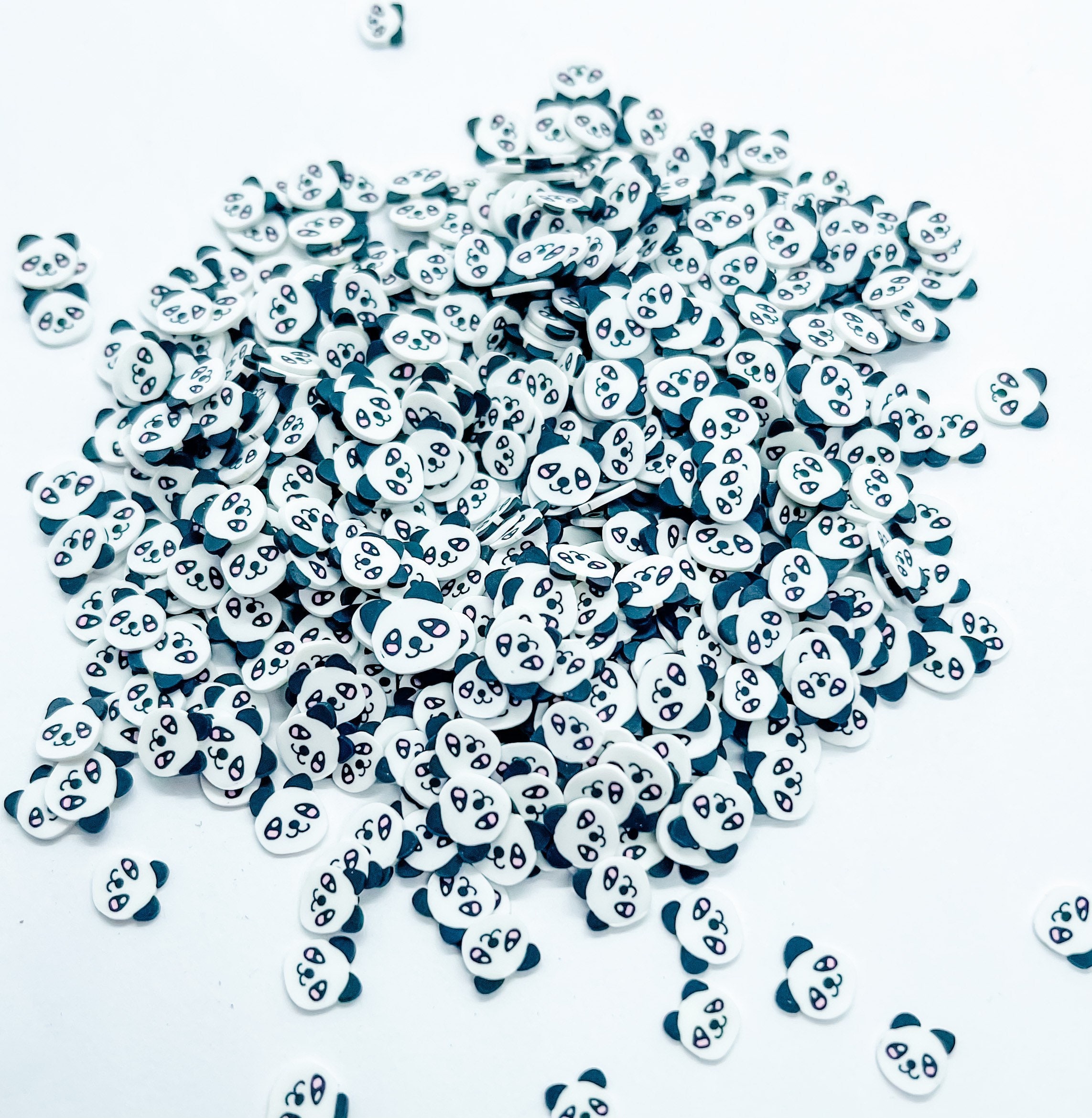 Panda Pandas Face Jungle Animal Animals Sprinkle Slime Polymer | Etsy