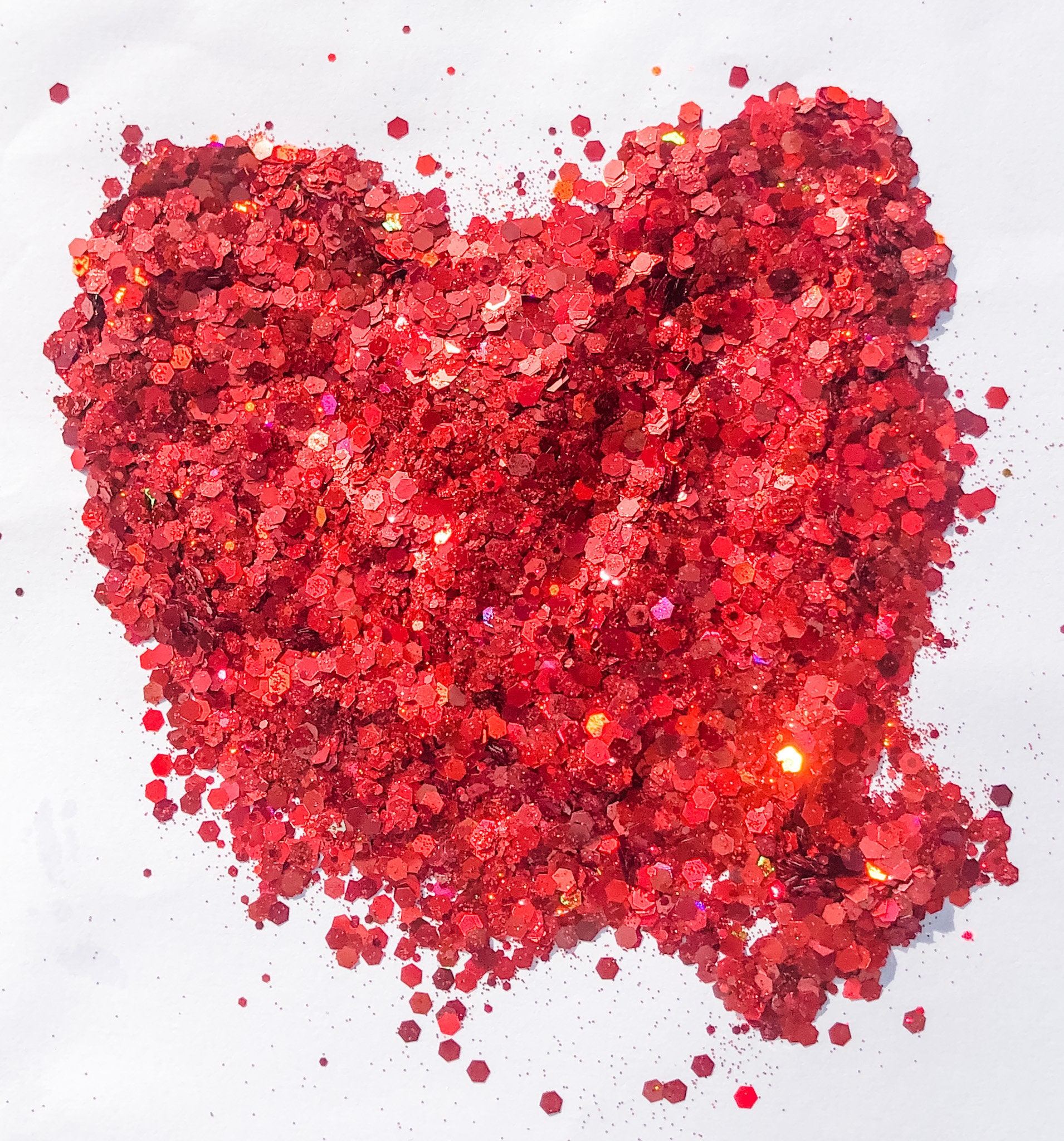 Cherry Bomb Red Holographic Chunky Poly Glitter Mix for - Etsy