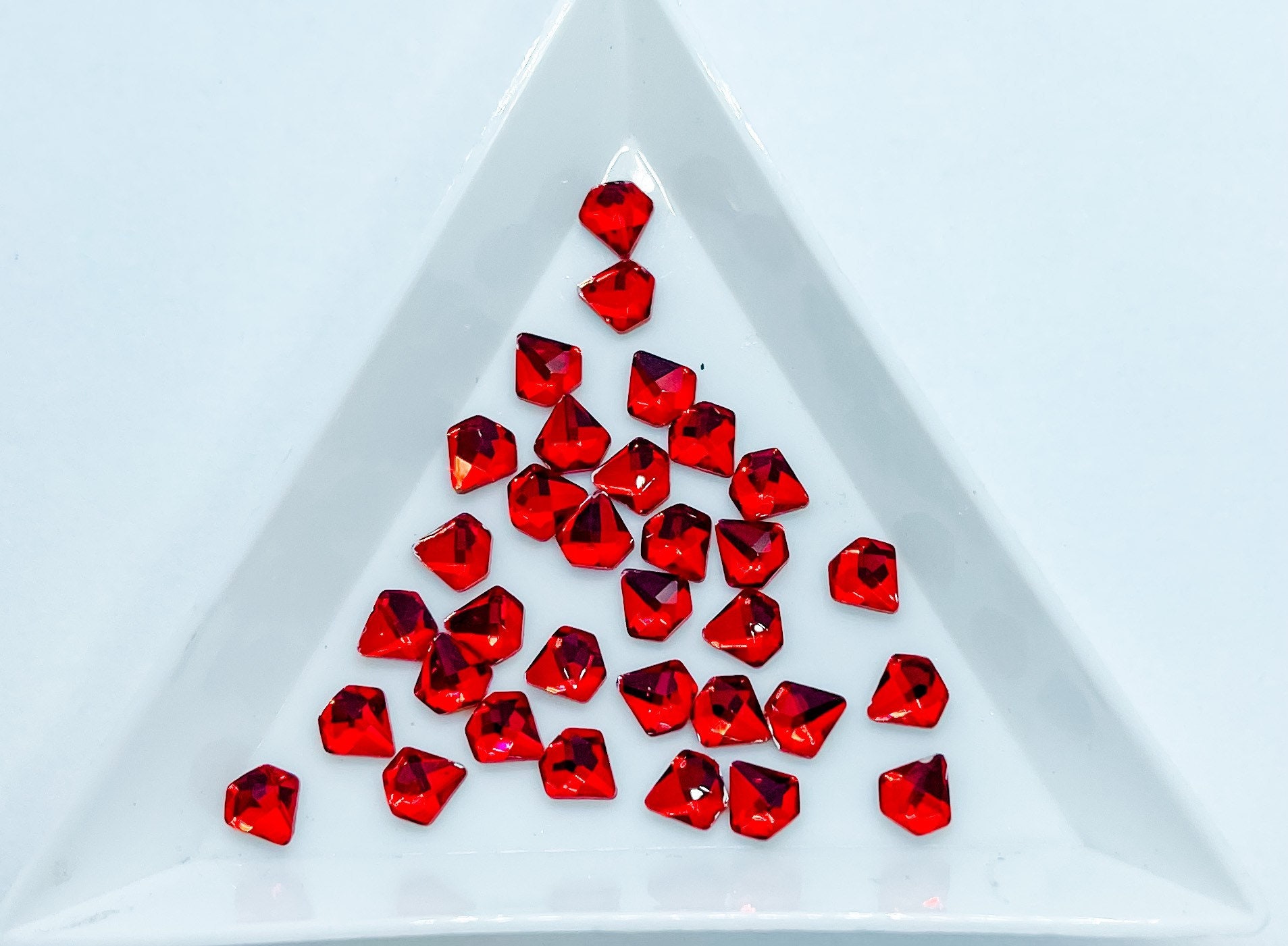 5MM Siam Red Diamond Shape Shaped Flatback Flat Back | Etsy