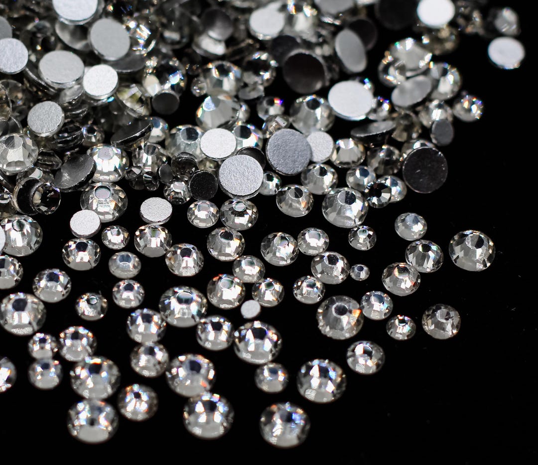 Crystal Flatback Rhinestone MIX Bag 1440 Pc Clear Flat Back Dance ...